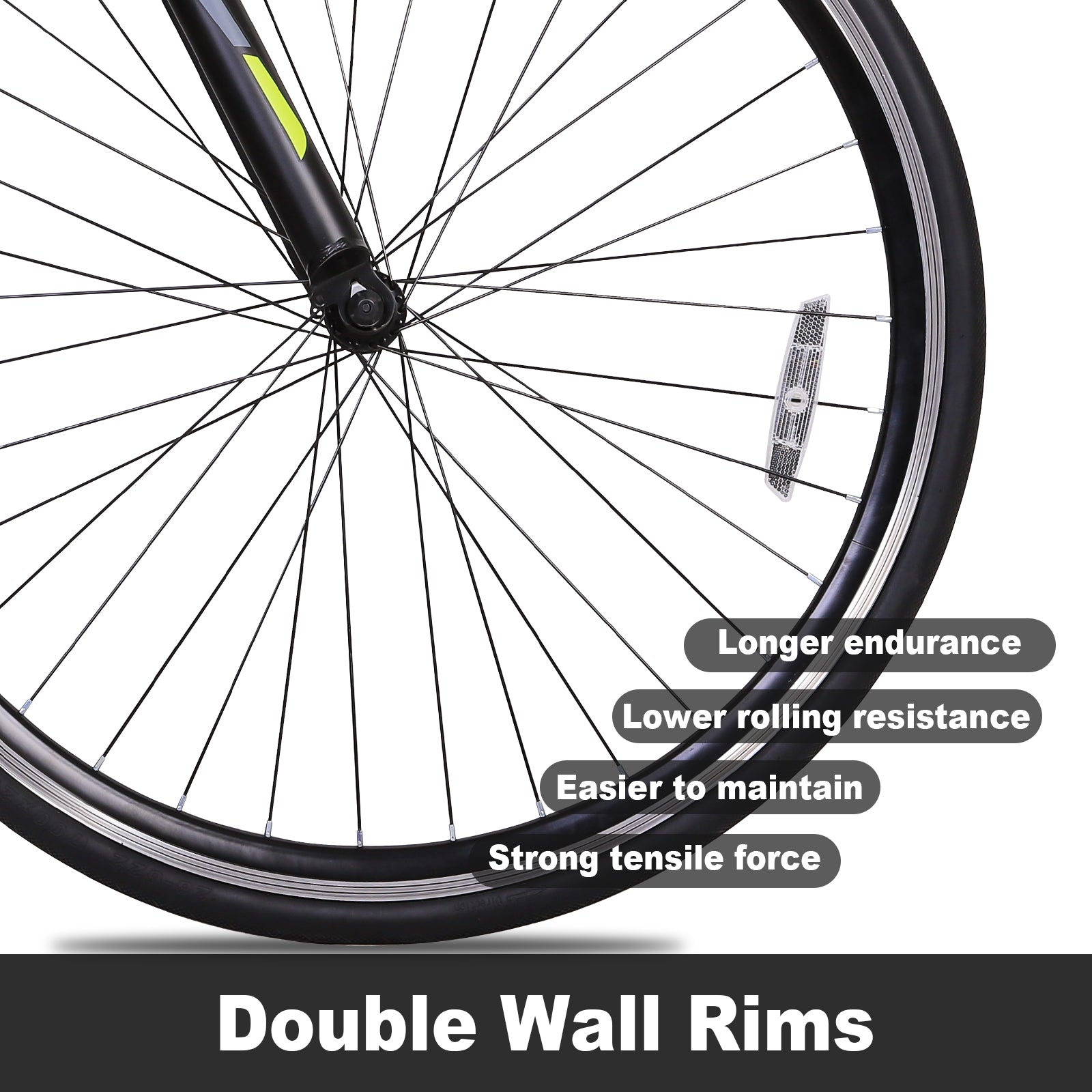 WEIZE Road Bike, 700C Wheel City Commuter Bicycle, 14 Speed Drop Bar ...