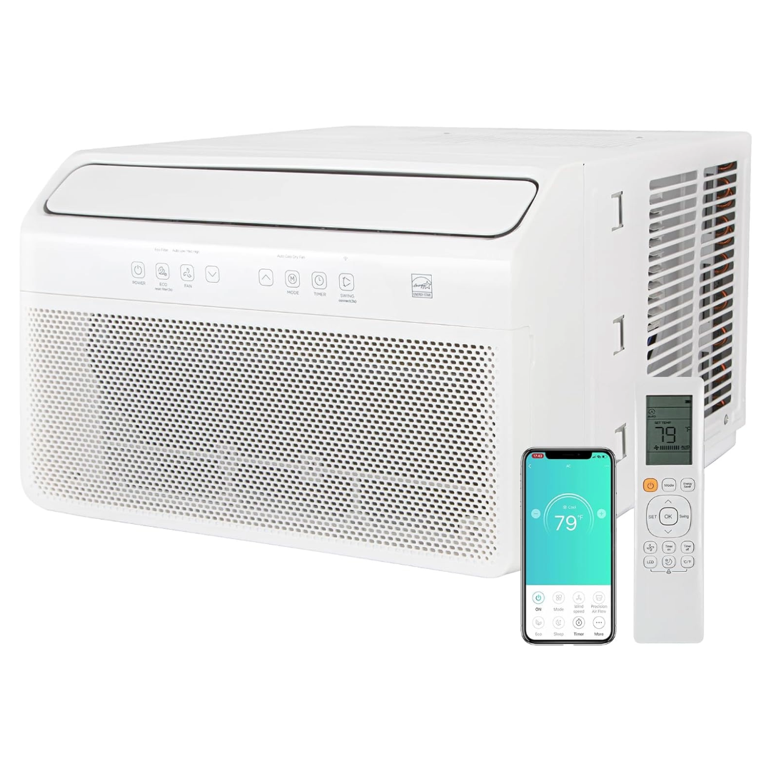 HYKOLITY 12,000 BTU Smart Inverter Window Air Conditioner, Energy Savi ...