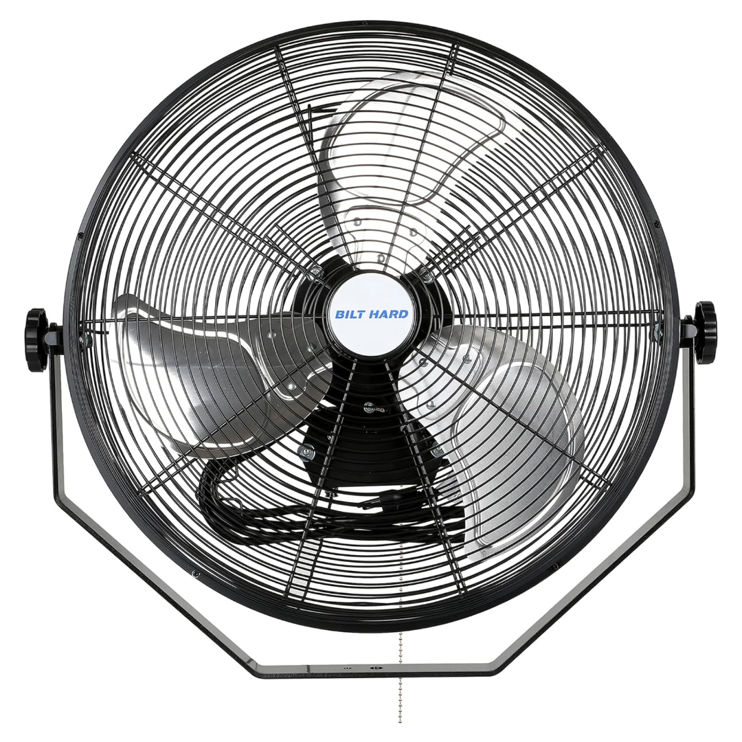 20 in. Industrial Wall Mount Fan, 4600 CFM 3-Speed High Velocity Fan ...