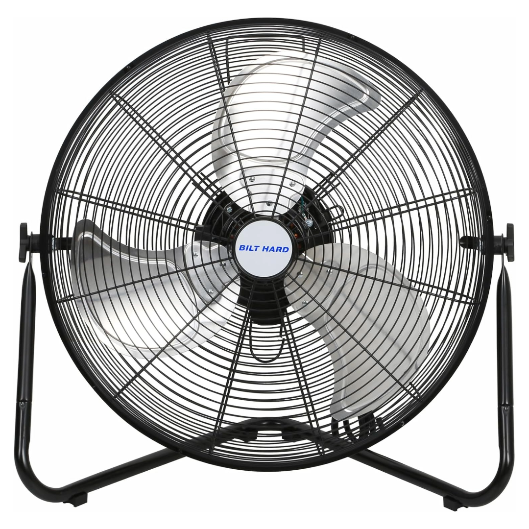BILT HARD 20" High Velocity Floor Fan, 4600 CFM 3-Speed Industrial Sho ...