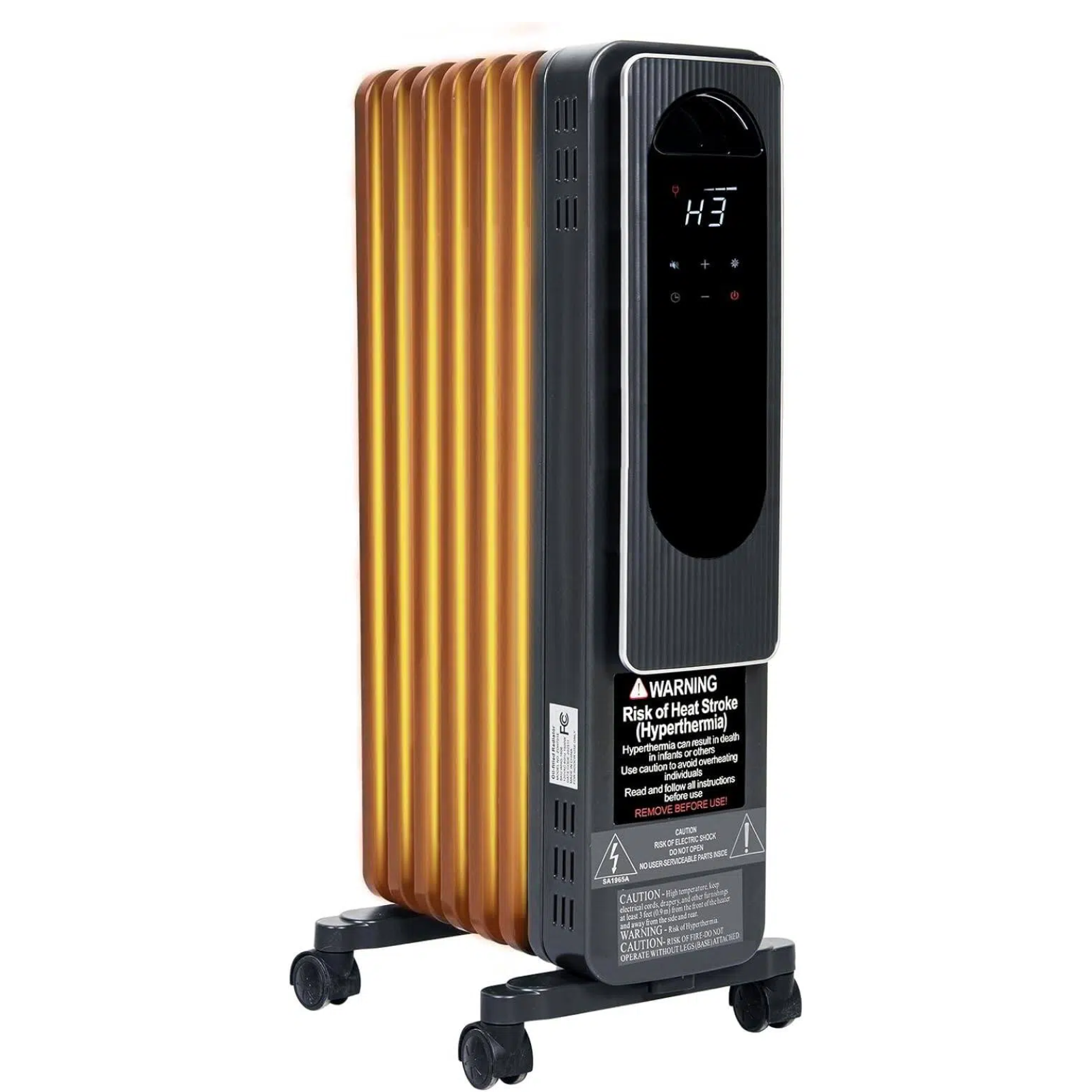hykolity Radiator Heater for Large Space with Remote, Electric Oil Fil ...