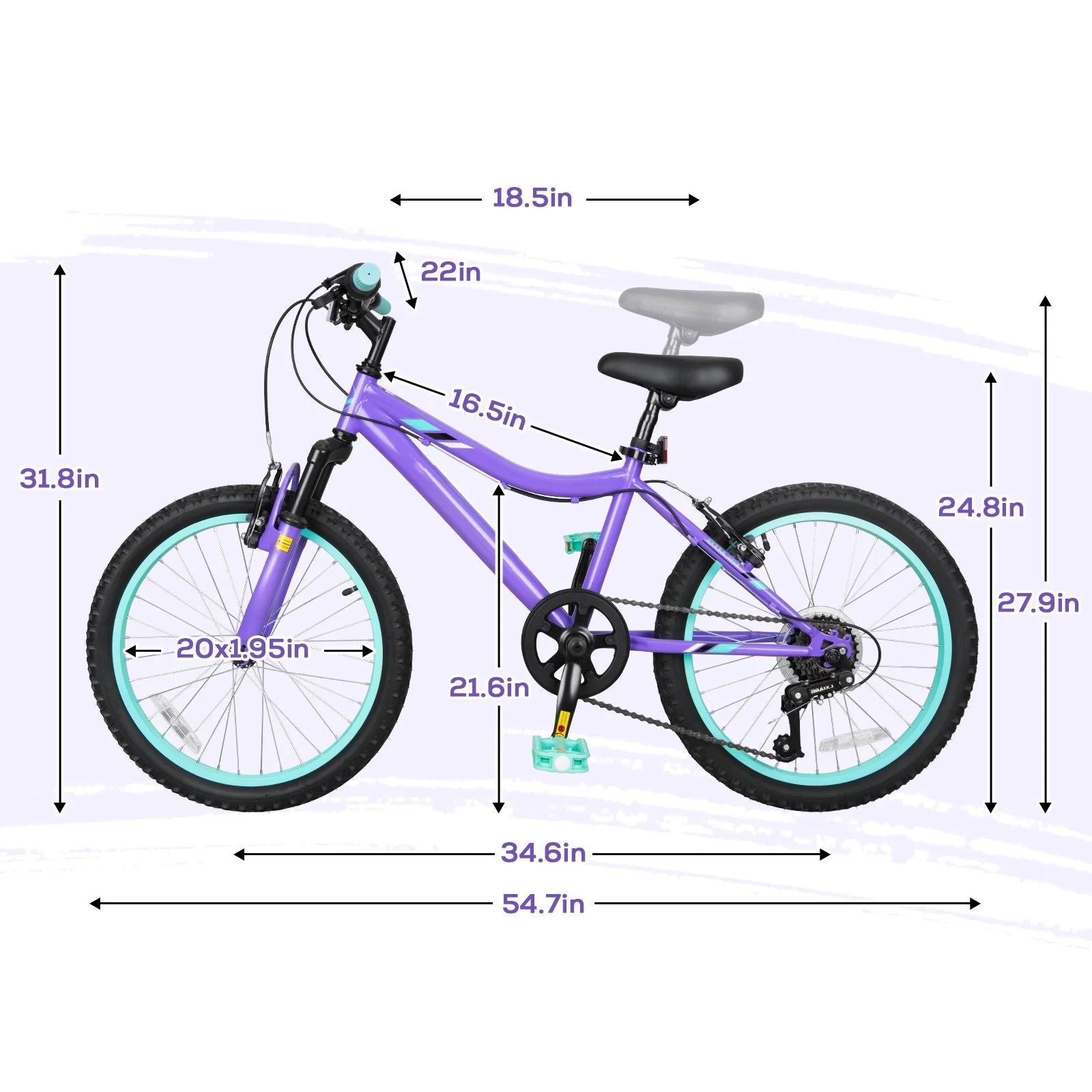 WEIZE 20 Inch Kid Mountain Bike,Kid Bike for Girls Age 6-14 Year Old ...