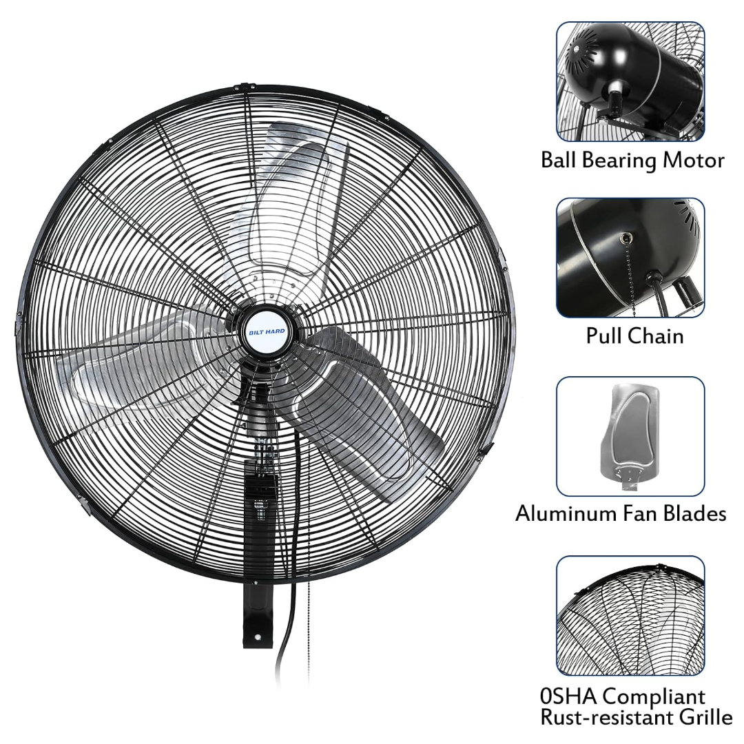 24 in. 6500 CFM High Velocity Industrial Wall Fan – Hykolity