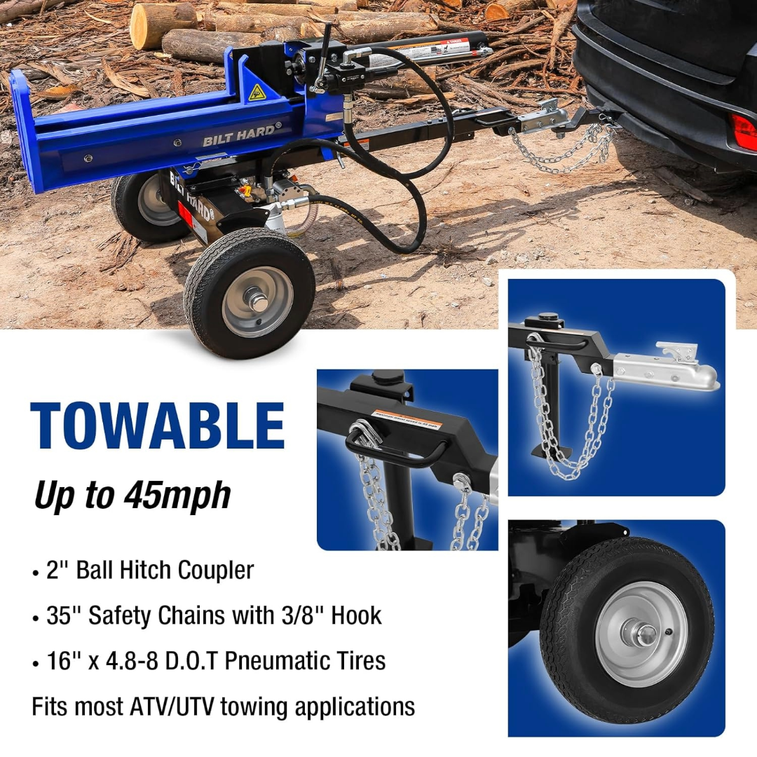 Log Splitter | 25 Ton Gas Wood Splitter with 209cc OHV Engine – Hykolity