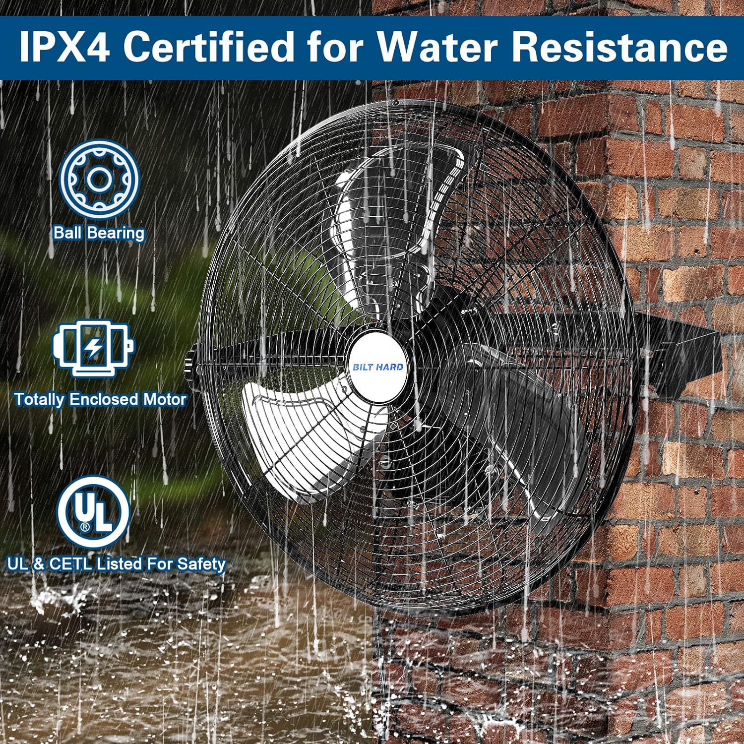 14 in. 3000 CFM Outdoor Wall Mount Fan – Hykolity