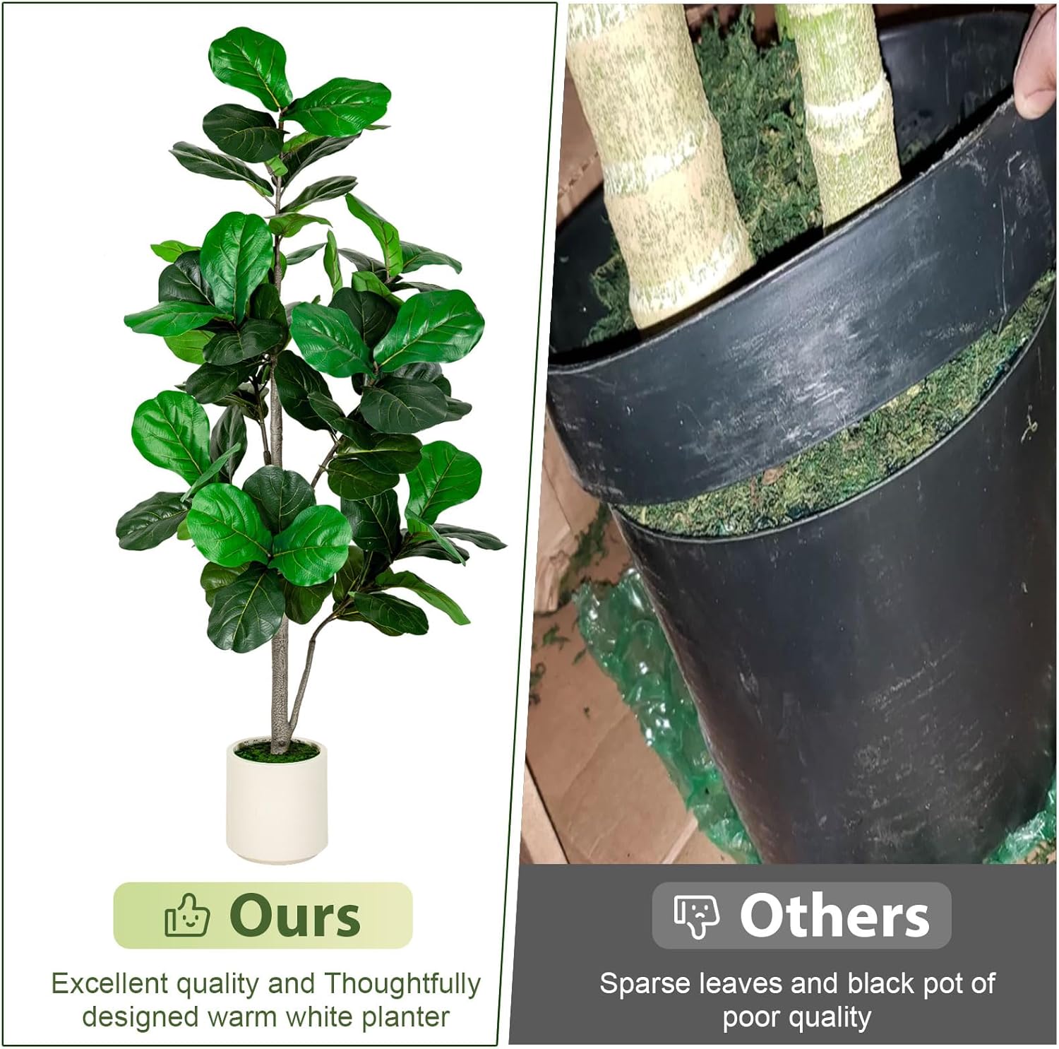 6FT Fiddle Leaf Fig Artificial Tree – Hykolity