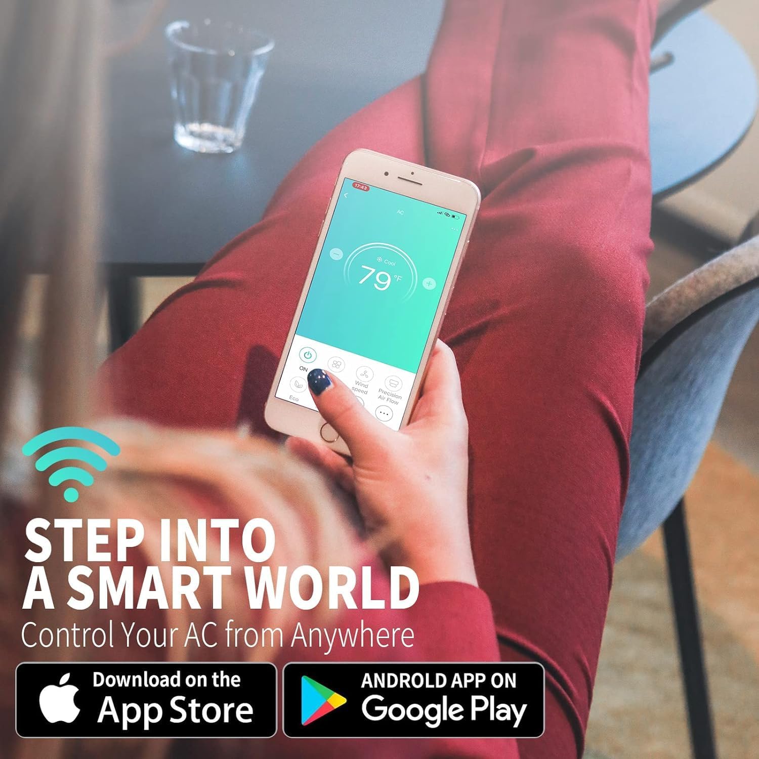 HYKOLITY Wifi Enabled 18,000 BTU Mini Split Air Conditioner & Heater ...