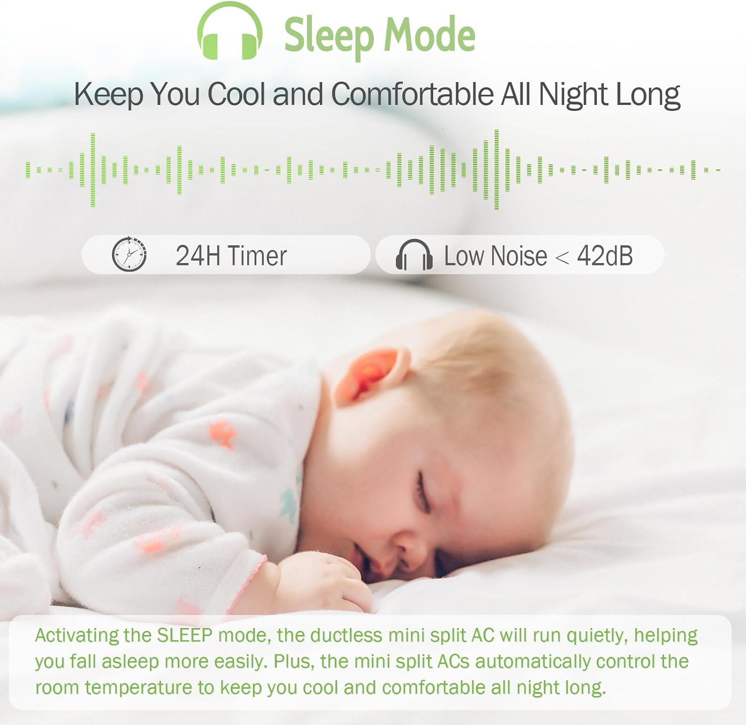 HYKOLITY Wifi Enabled 12,000 BTU Mini Split Air Conditioner & Heater ...