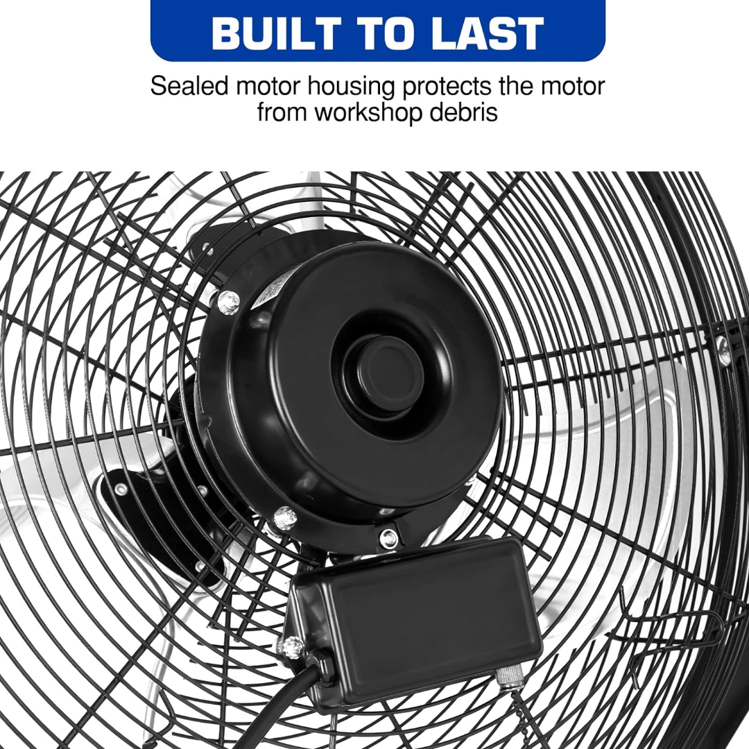 18" Industrial Wall Mount Fan, 3-Speeds High Velocity Wall Fan – Hykolity