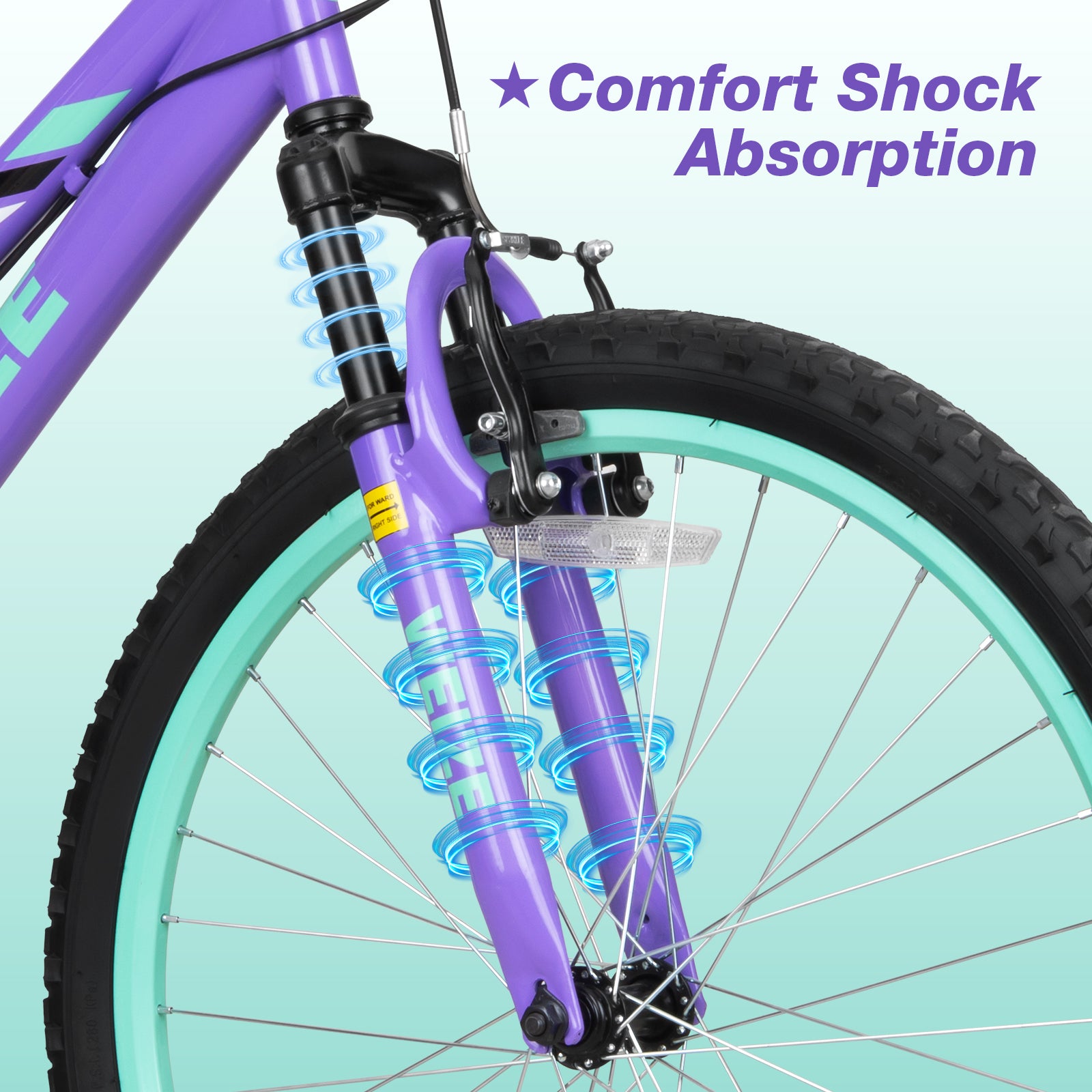 WEIZE 24 Inch Kid Mountain Bike,Kid Bike for Girls Age 6-14 Year Old ...