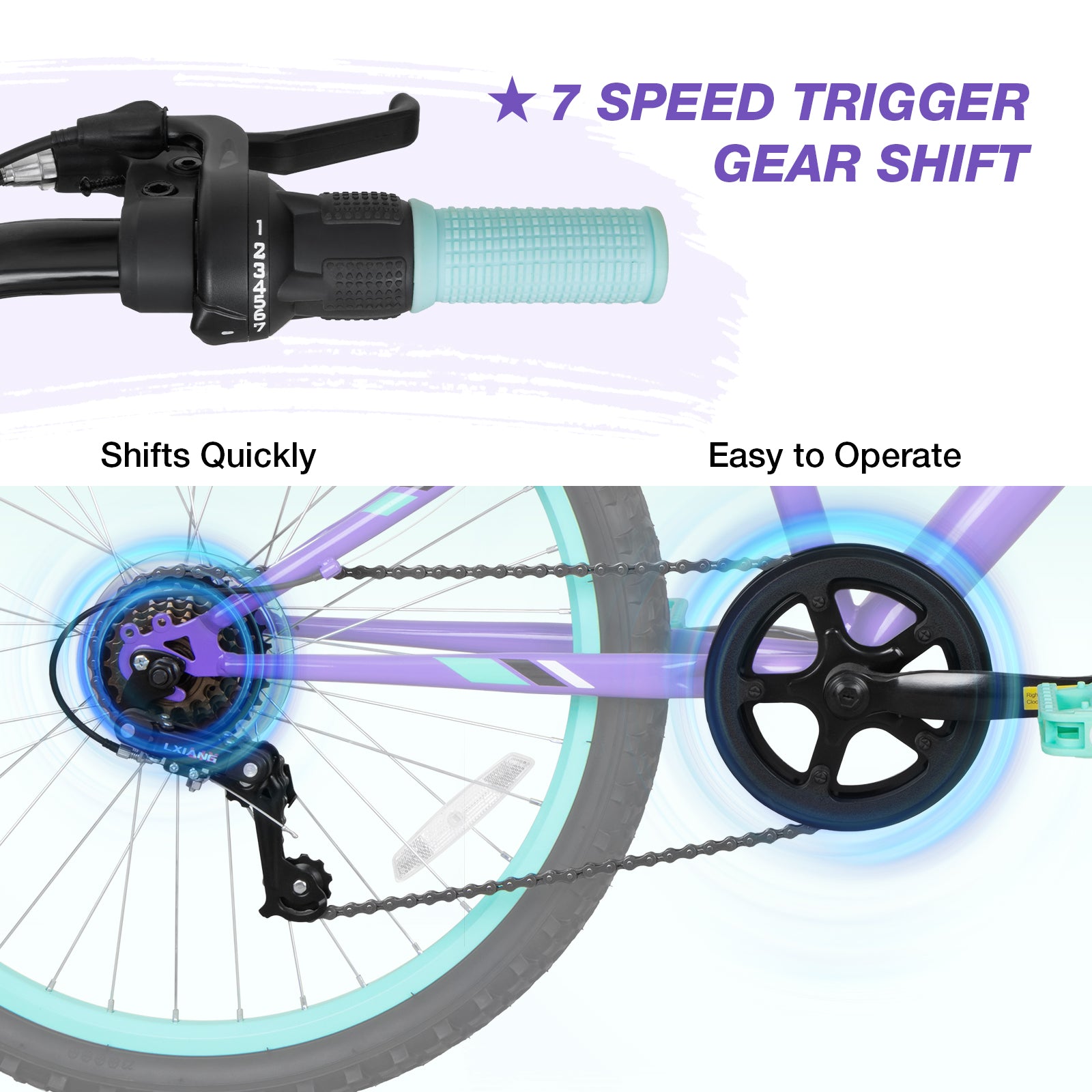 WEIZE 24 Inch Kid Mountain Bike,Kid Bike for Girls Age 6-14 Year Old ...