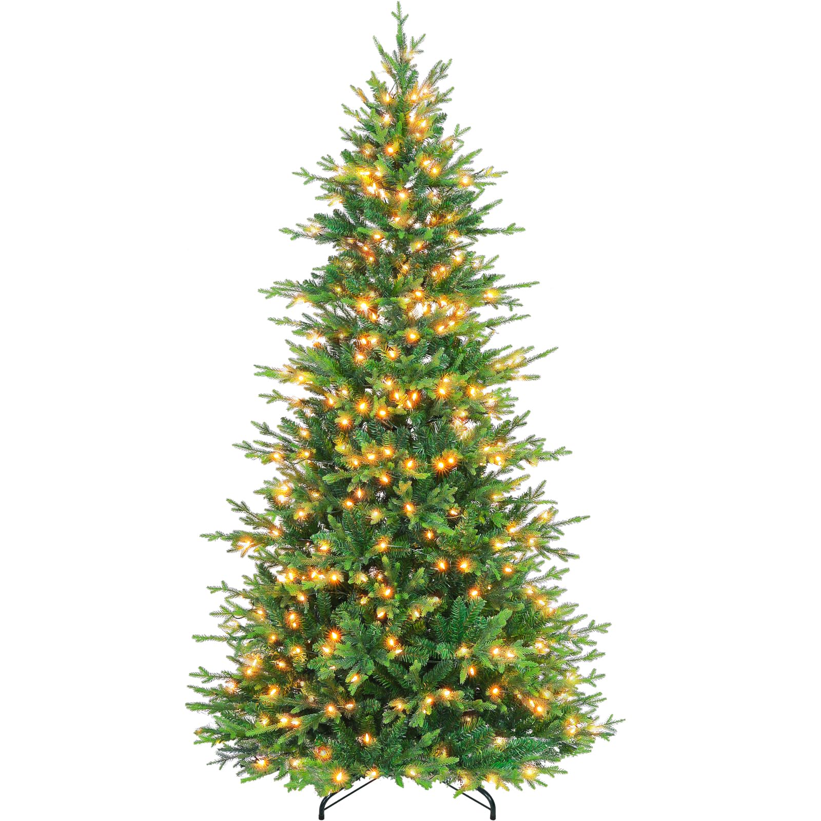 Vivatrees 7.5/9/12 Ft Prelit Artificial Christmas Tree With Warm White ...