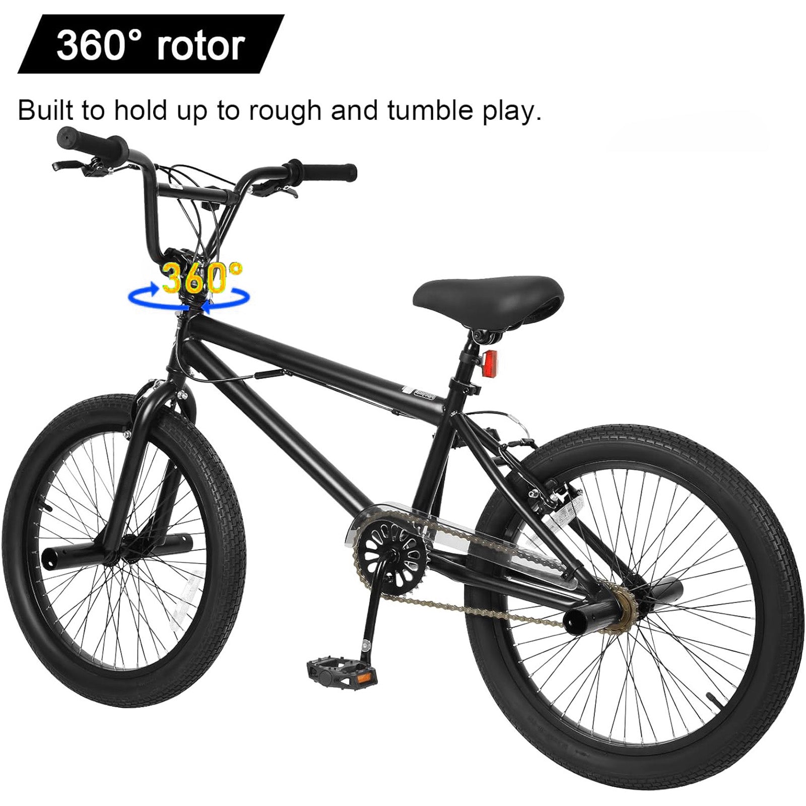 hykolity 20 inch BMX Bike Freestyle Cycling Trick Bicycle with 4 Pegs ...