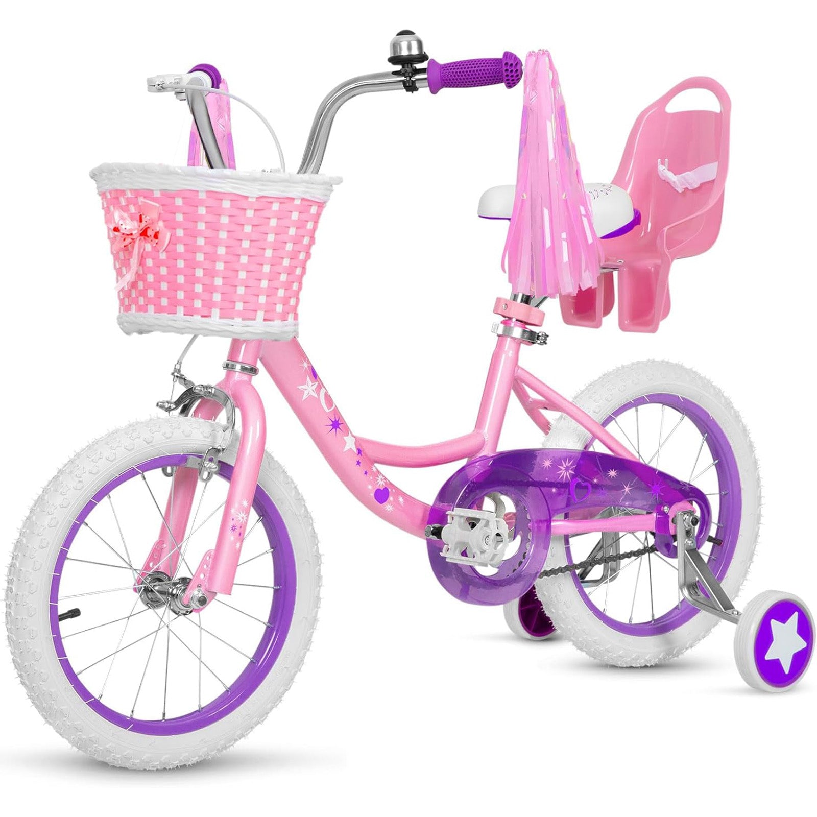 hykolity 14 16 Inch Kids Bike, Training Wheel Bicycle for Girls Age 3 ...