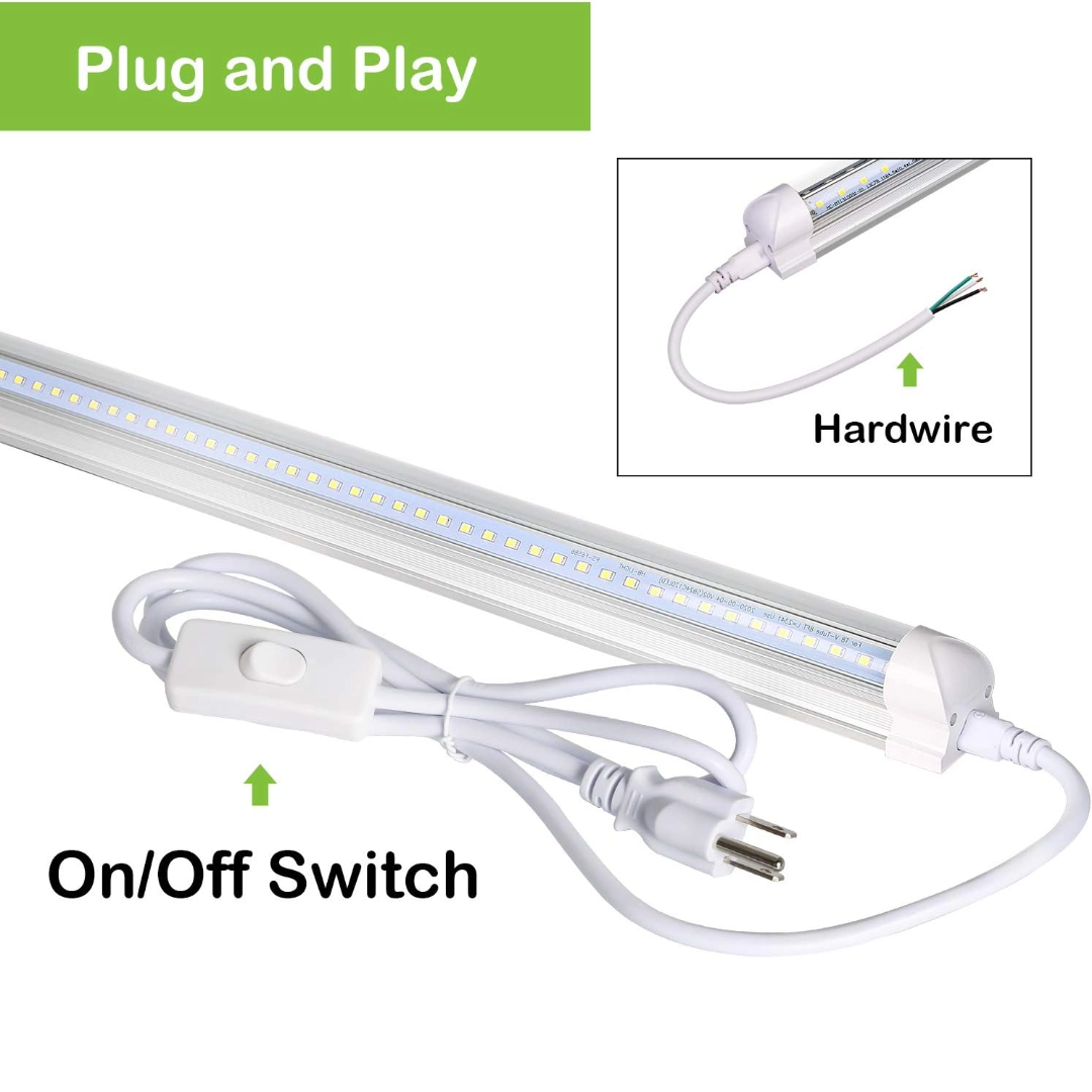 8FT T8 80W LED Shop Light, 10000LM, 5000K, ETL Listed – Hykolity