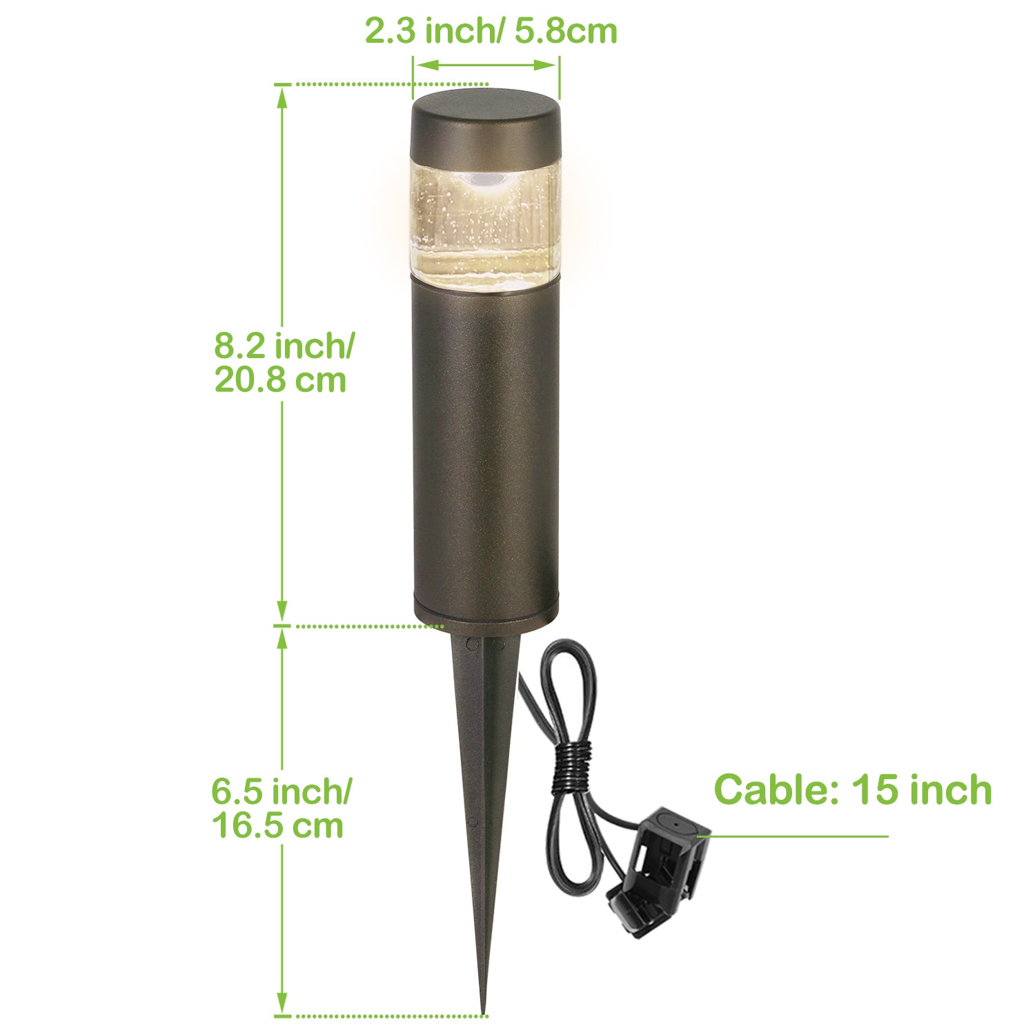 Low Voltage Landscape Lights, 3W 191LM 12V LED Round Bollard Light, Al ...