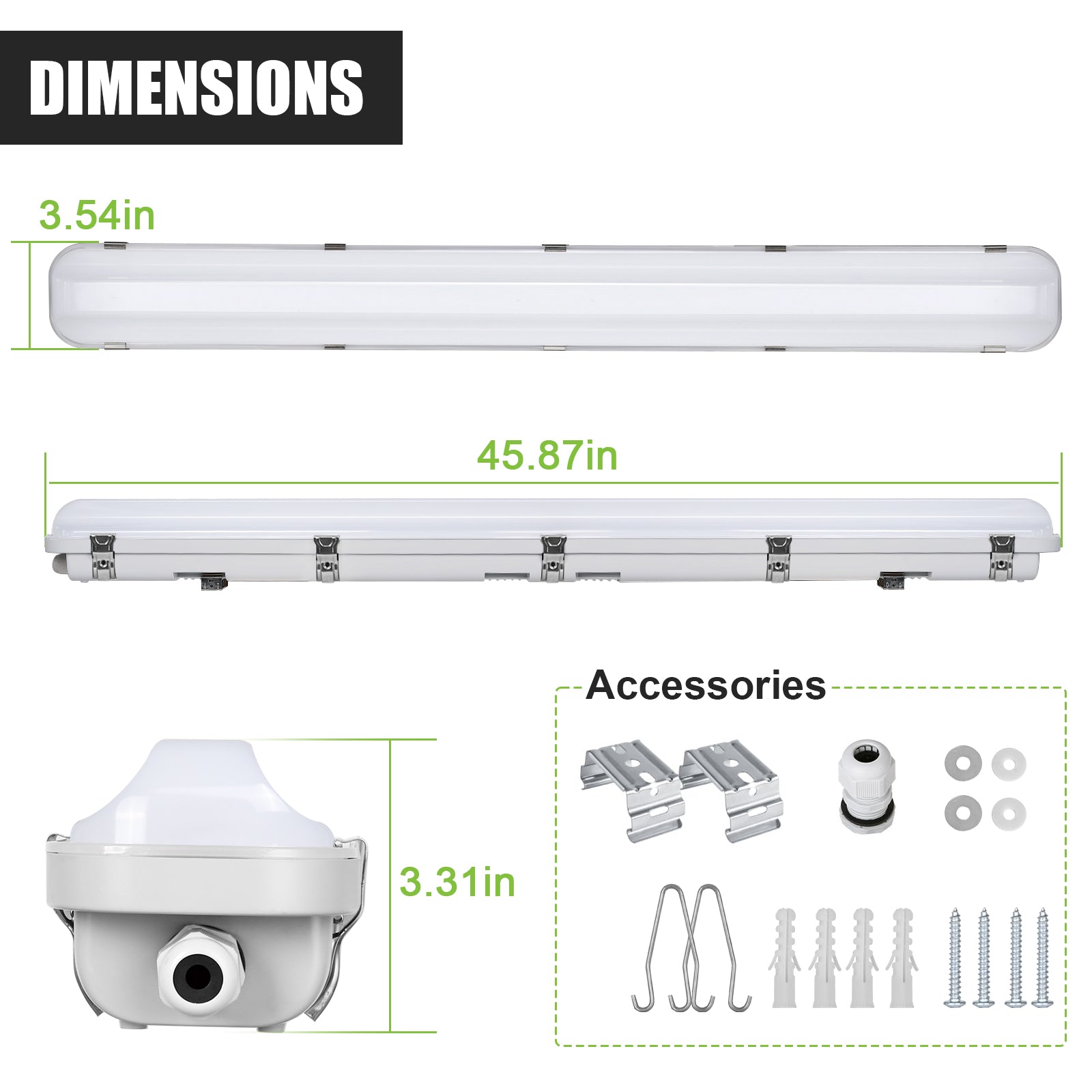 4FT LED Vapor Tight Light Fixture | Hykolity Commercial LED Lighting