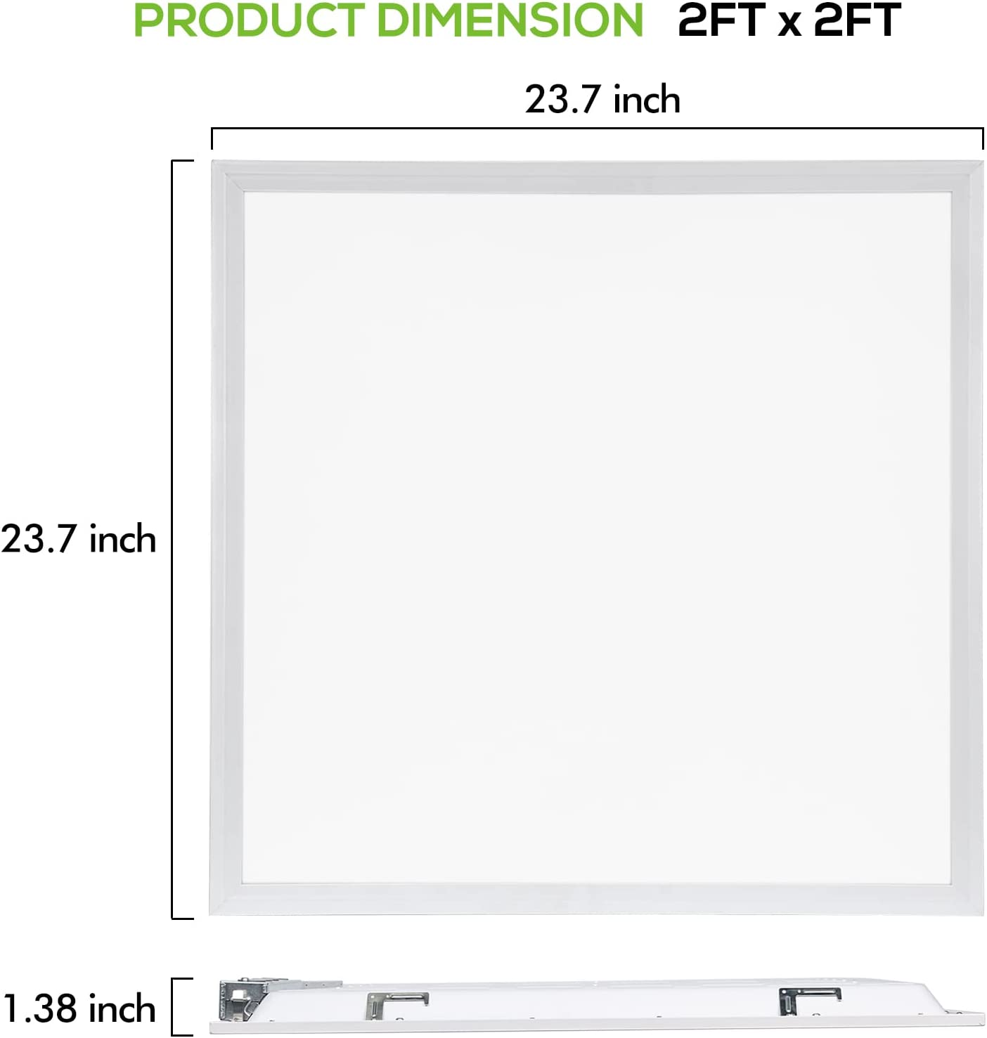 2x2 FT LED Flat Panel Troffer Light, 30/40/50W, 3CCT, 115LM/W, 0-10V D ...