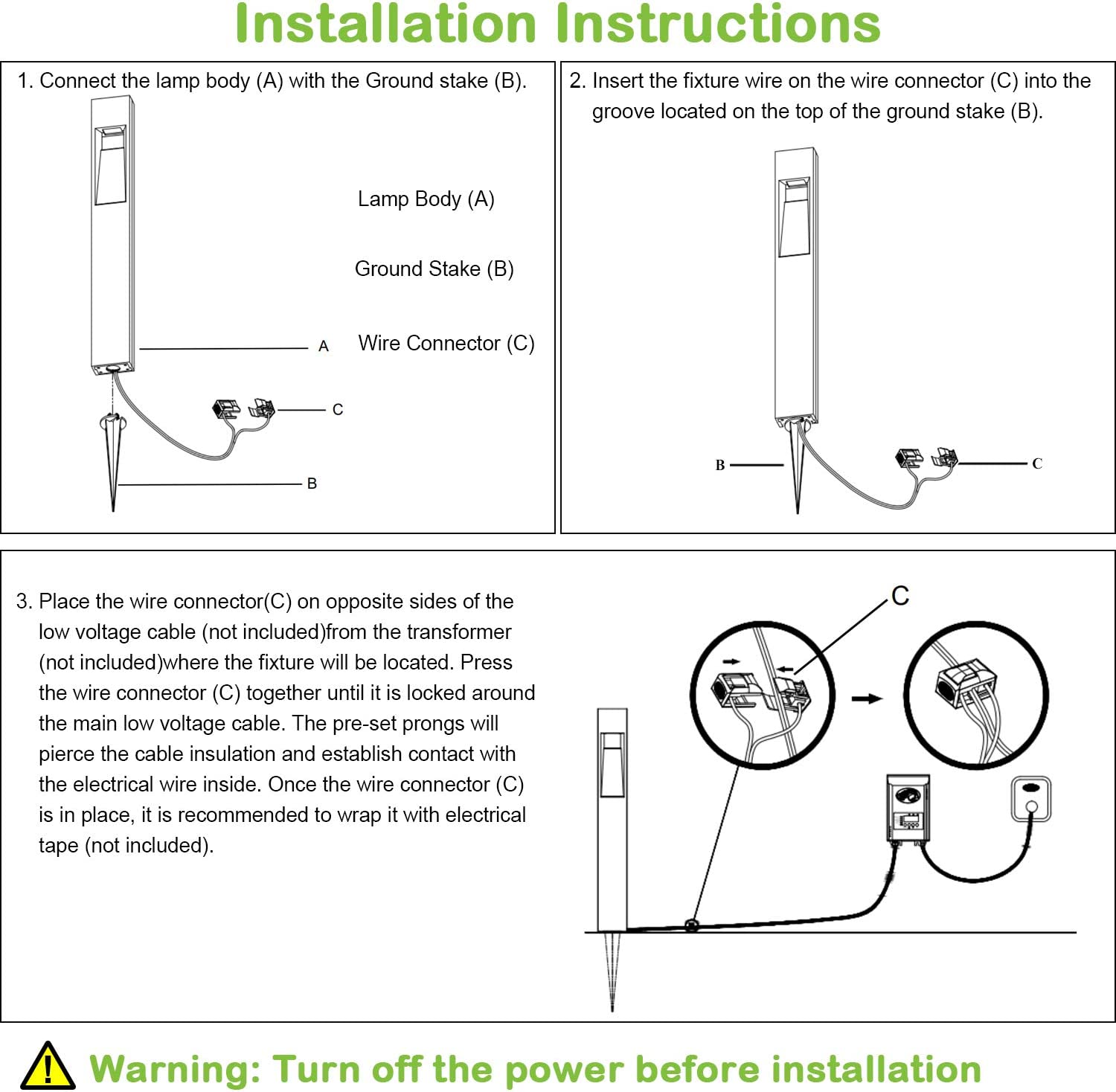 2W 48LM Landscape Pathway Light, Matte Black Integrated LED Walkway Li ...
